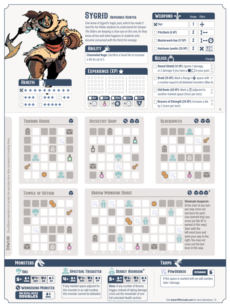 Dungeon Pages - YLA WK 21 Sygrid - Orphaned Hunter (Dowlor) | PDF ...