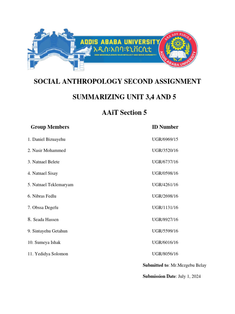 Anthropology Group Assignment 2 | PDF | Female Genital Mutilation | Kinship