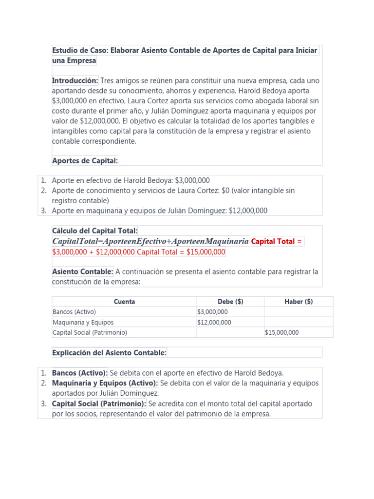 Asiento Contable | PDF | Contabilidad | Business
