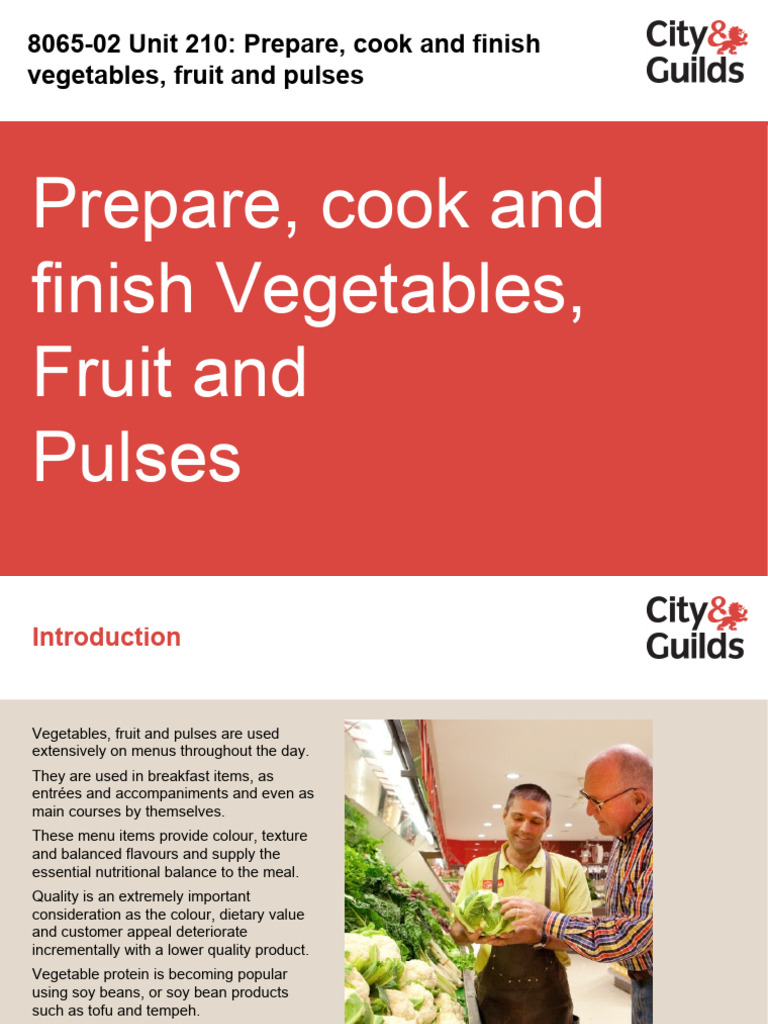 8065-02 - 210 - 1 Prepare, Cook and Finish Vegetables, Fruit and Pulses ...