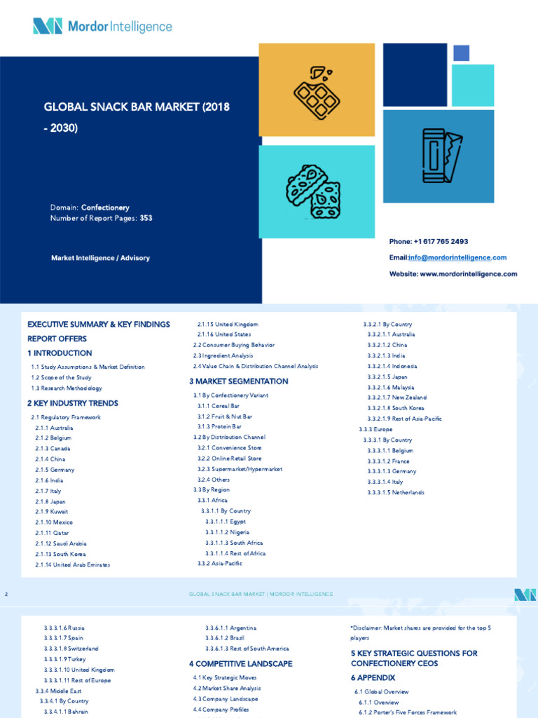 Global Snack Bar Market | PDF | Food Industry