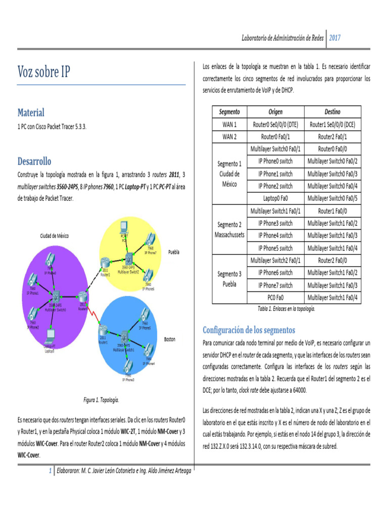 Configuración de VoIP y DHCP en Redes | PDF | Enrutador (Computación ...