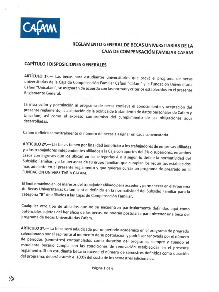 Reglamento Becas Universitarias Sept15 2023 Vr.8 Co | PDF