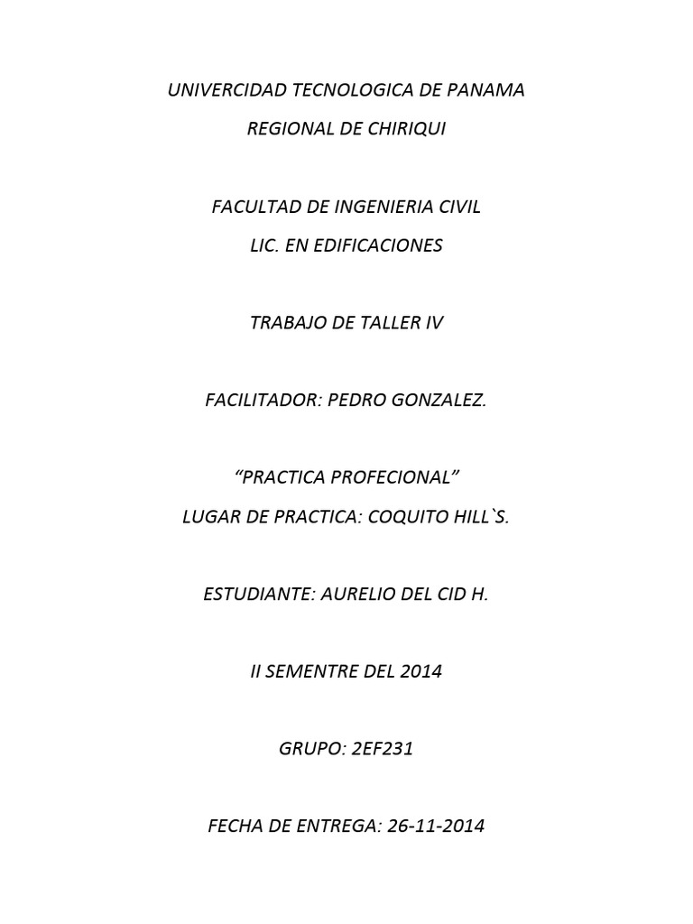 Univercidad Tecnologica de Panama | PDF