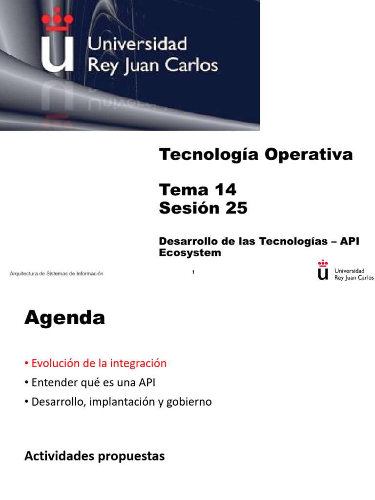 TO Tema 14 Desarrollo de las TecnologiÌ as - API Ecosystem | PDF | Computación en la nube ...
