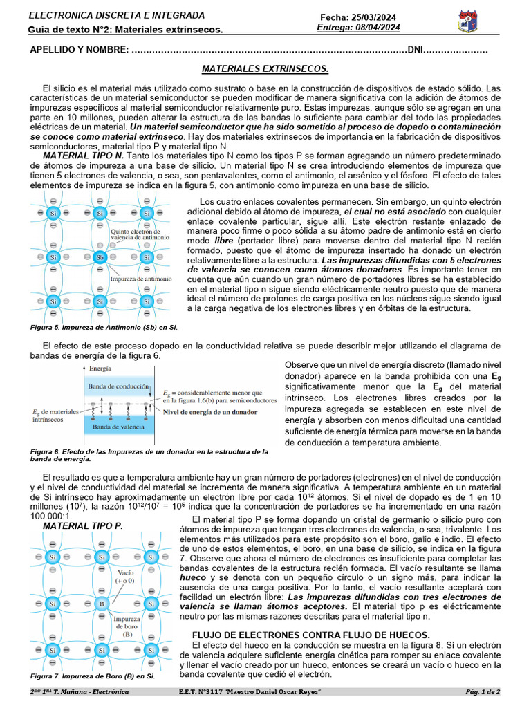 0 - 2024 - EDI 1 - 02 - Material Extrinseco | PDF | Semiconductores ...