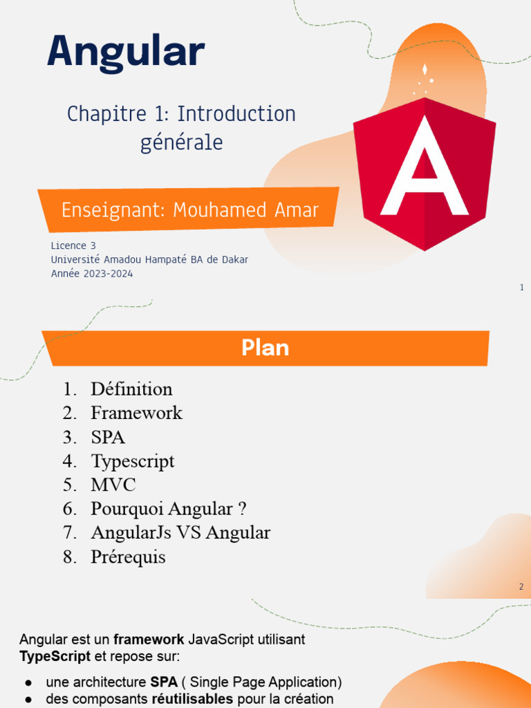 Chapitre 1 - Introduction Générale Angular | PDF | Modèle-vue-contrôleur | Internet
