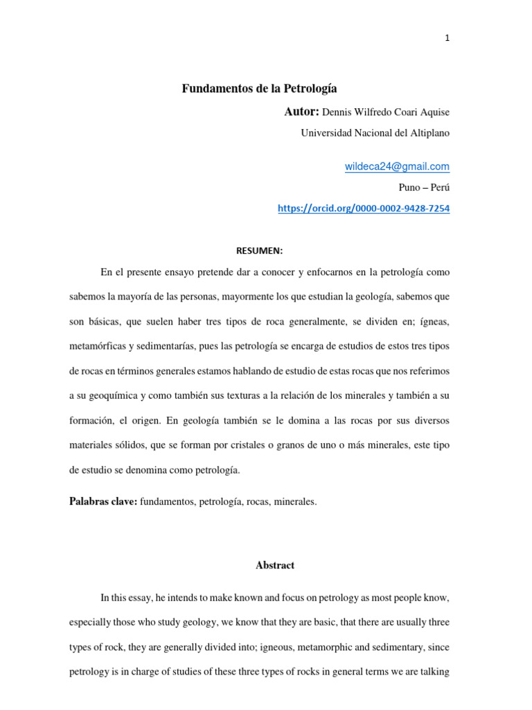 Fundamentos de La Petrologia | PDF | Roca (geología) | Roca ígnea