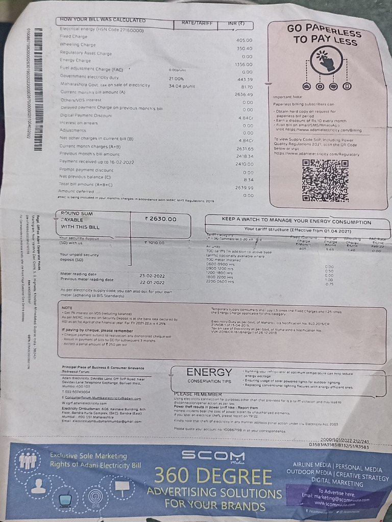 Light Bill BCK | PDF