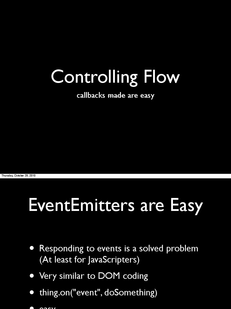 Nodejs Controlling Flow Pdf Callback Computer Programming Computer Programming