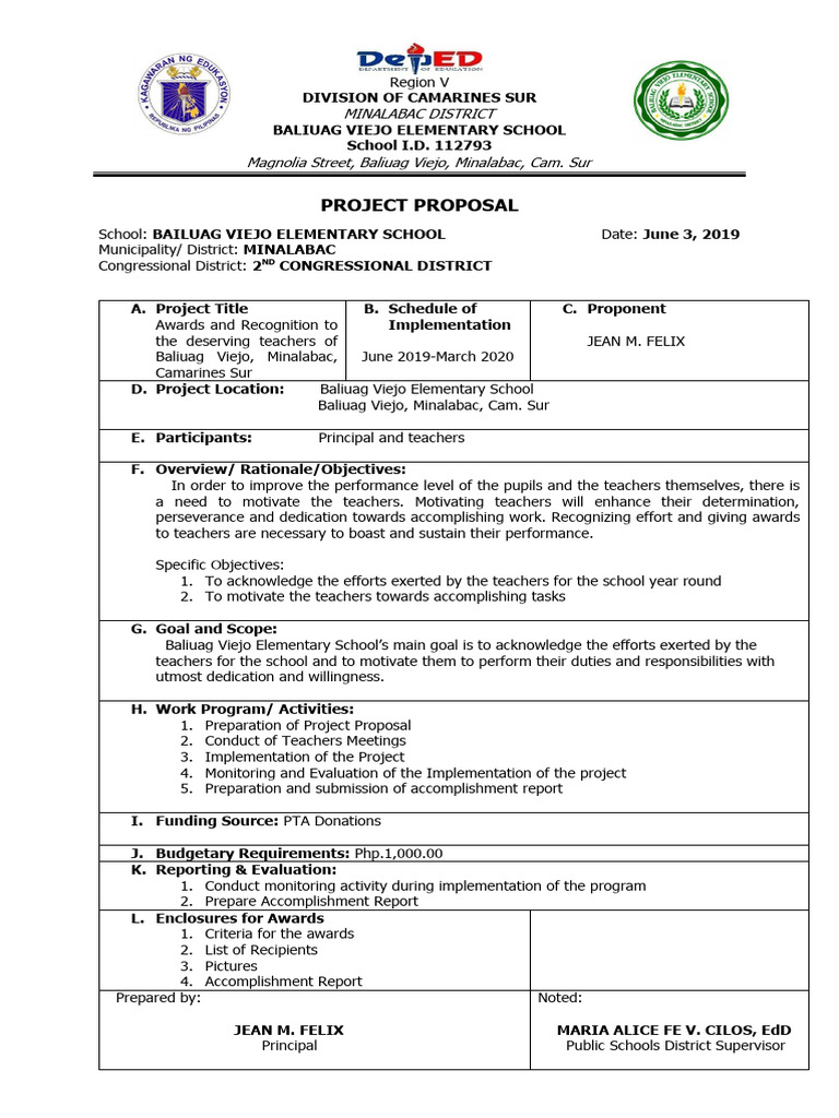 Project Proposal Awards 1 | PDF | Cognition | Behavior Modification