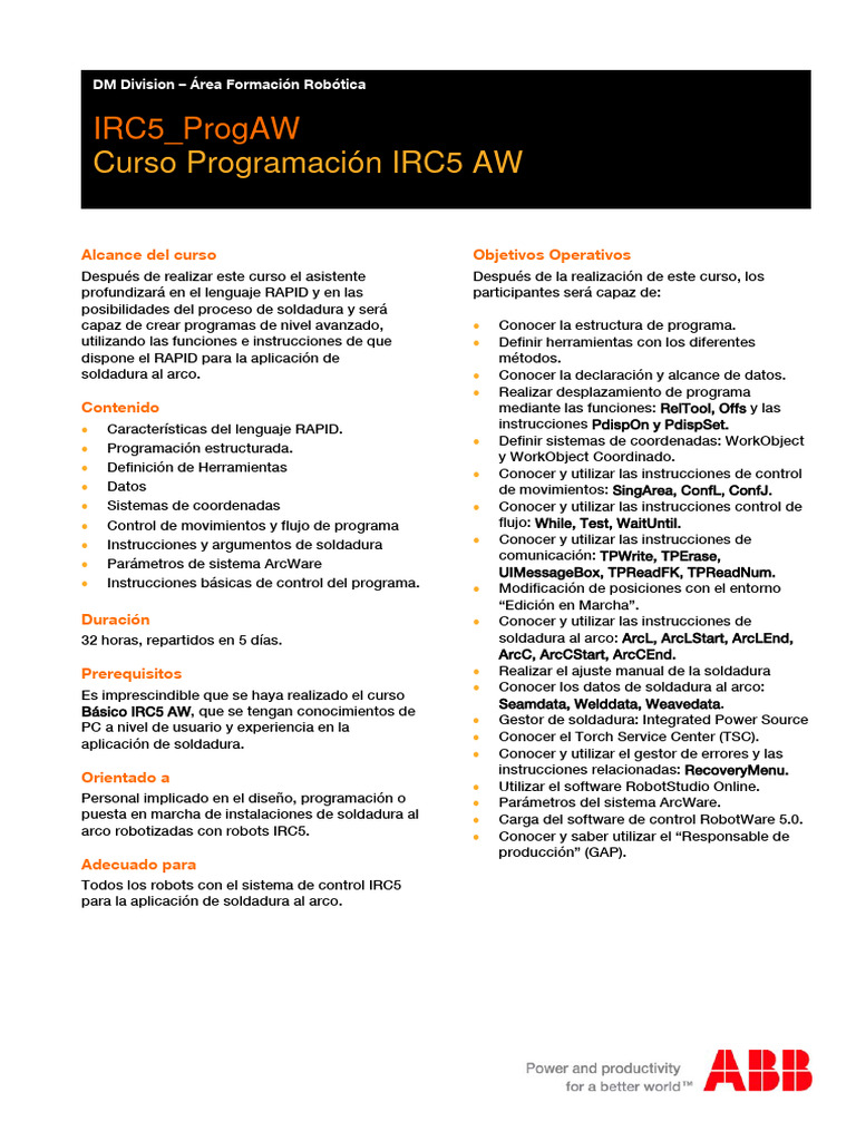 Curso Programacion IRC5 AW | PDF | Programa de computadora | Programación