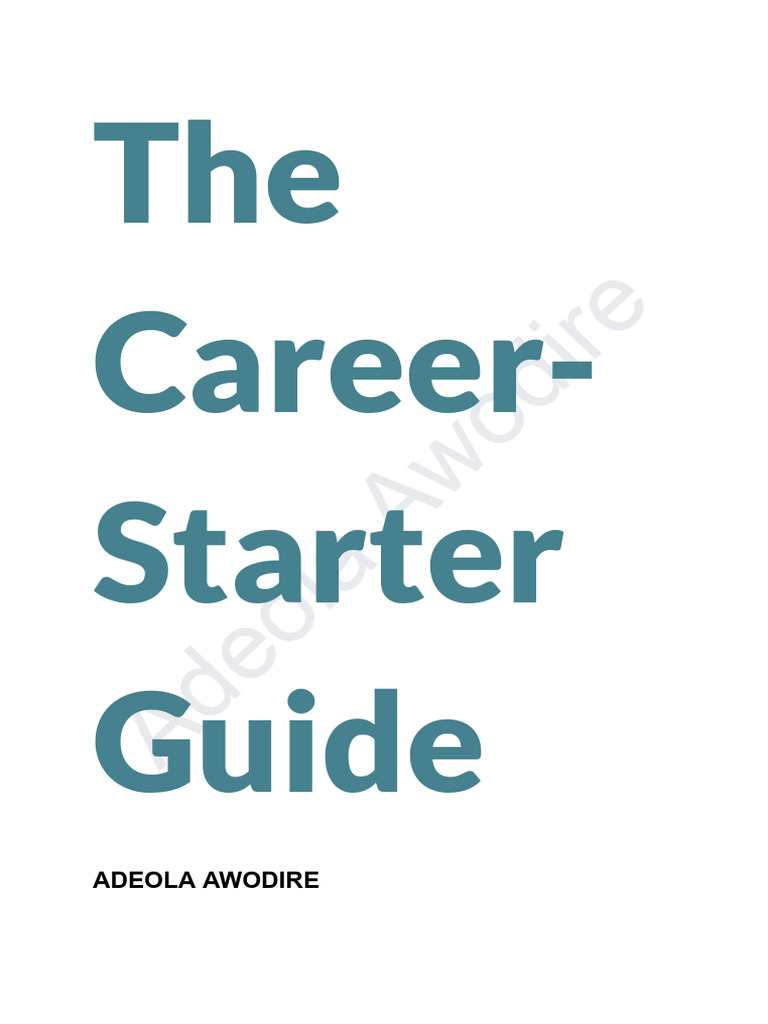 The Career Starter Guide | PDF | Social Media | Popular Culture & Media Studies