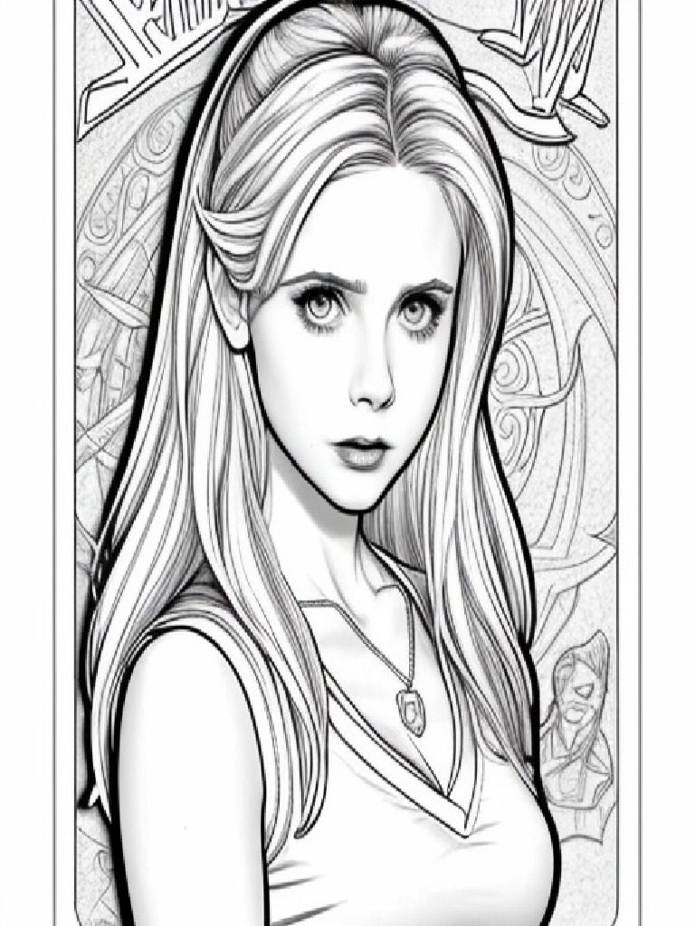 Buffy Summers Coloring Book Page | PDF