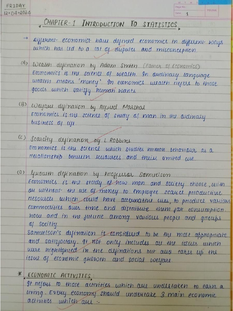 Statistics Notes | PDF