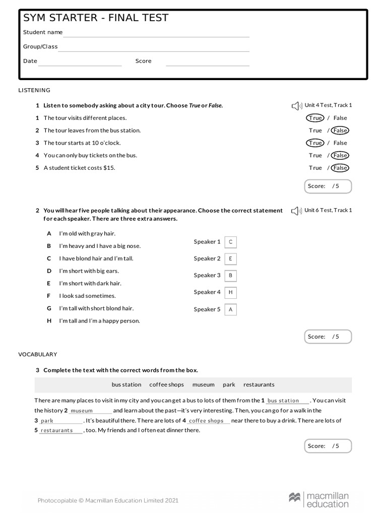 SYM_STARTER_FINAL-TEST_AK | Download Free PDF | Foods | Cuisine