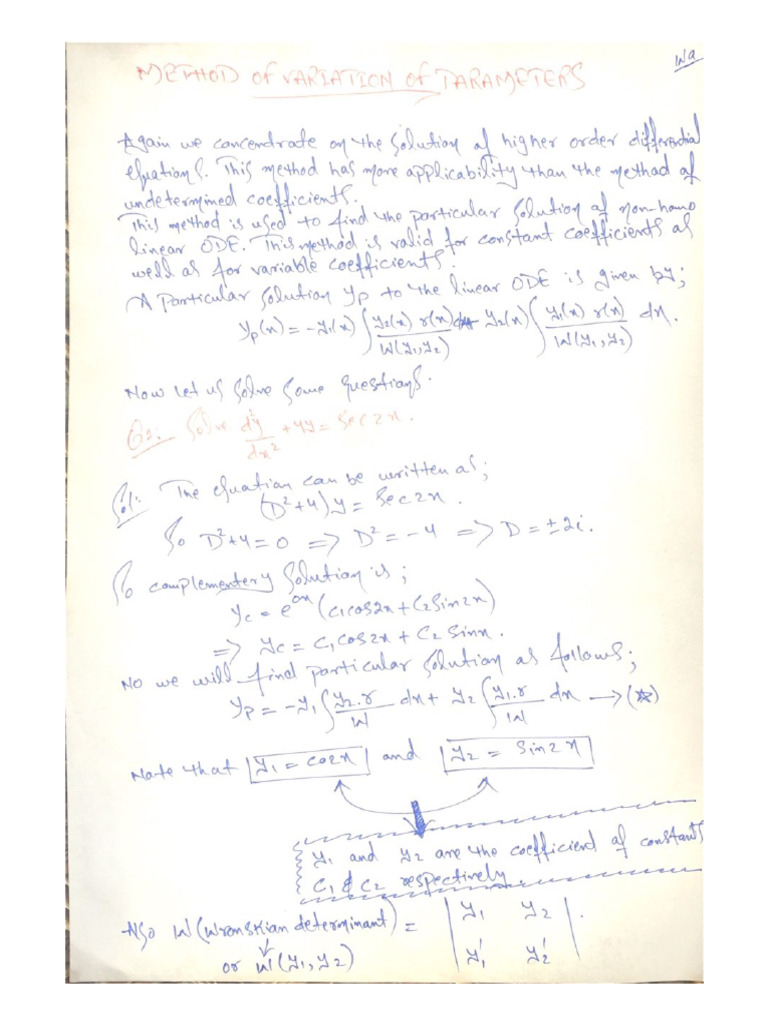 Higher Order Differential Equations 4 L10 Pdf