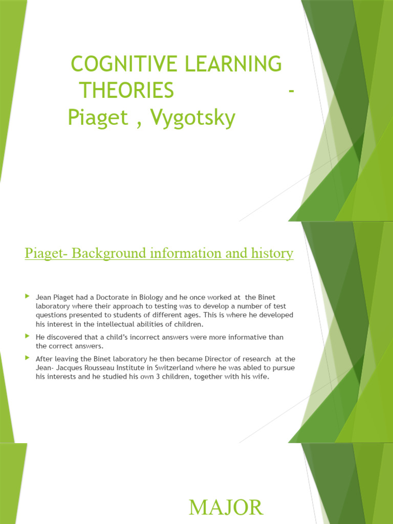 COGNITIVE LEARNING THEORIES - | PDF | Schema (Psychology) | Learning