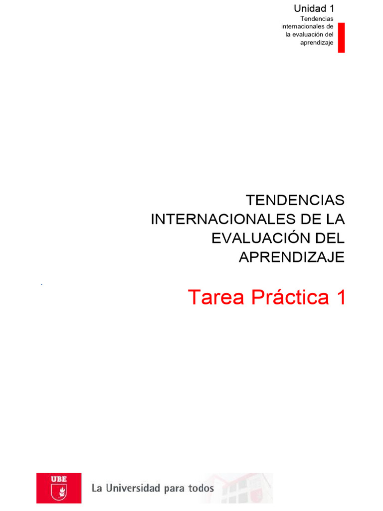 Tarea Práctica 1 (V2) | PDF | Evaluación | Aprendizaje