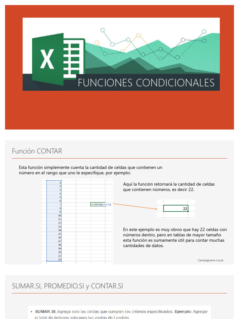 Funciones Condicionales en Excel | PDF | Matemáticas Aplicadas