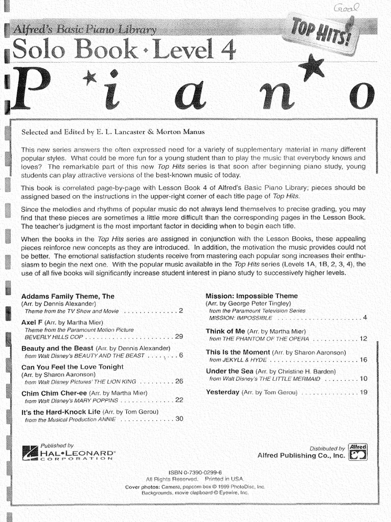 Piano Solo Book Lv4 | PDF