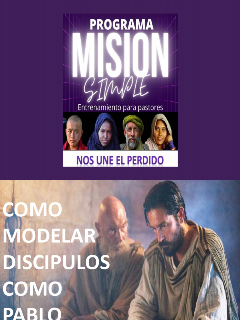 O Modelar Discipulos Como Pablo Lo hizo-PROGRAMA MISION SIMPLE | PDF ...