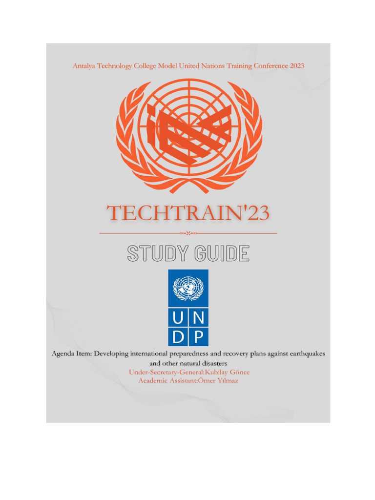 TECHMUN - 23 Training Conference UNDP STUDY GUİDE - Google Dokümanlar | PDF