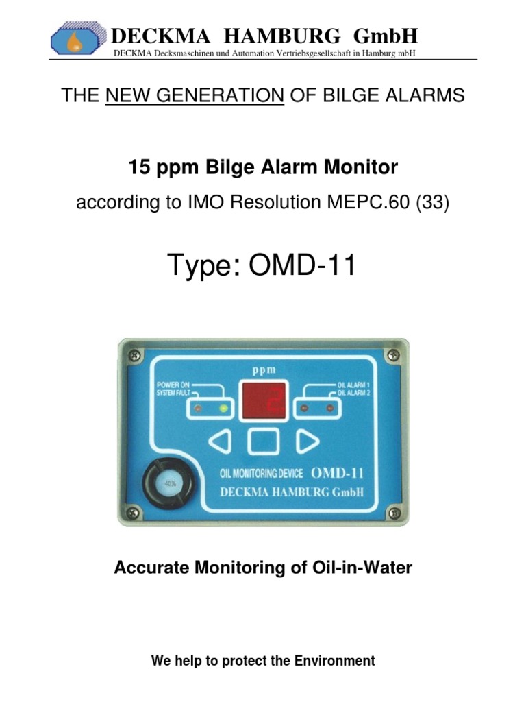 Type Omd-11: Deckma Hamburg GMBH | PDF | Electrical Engineering | Science