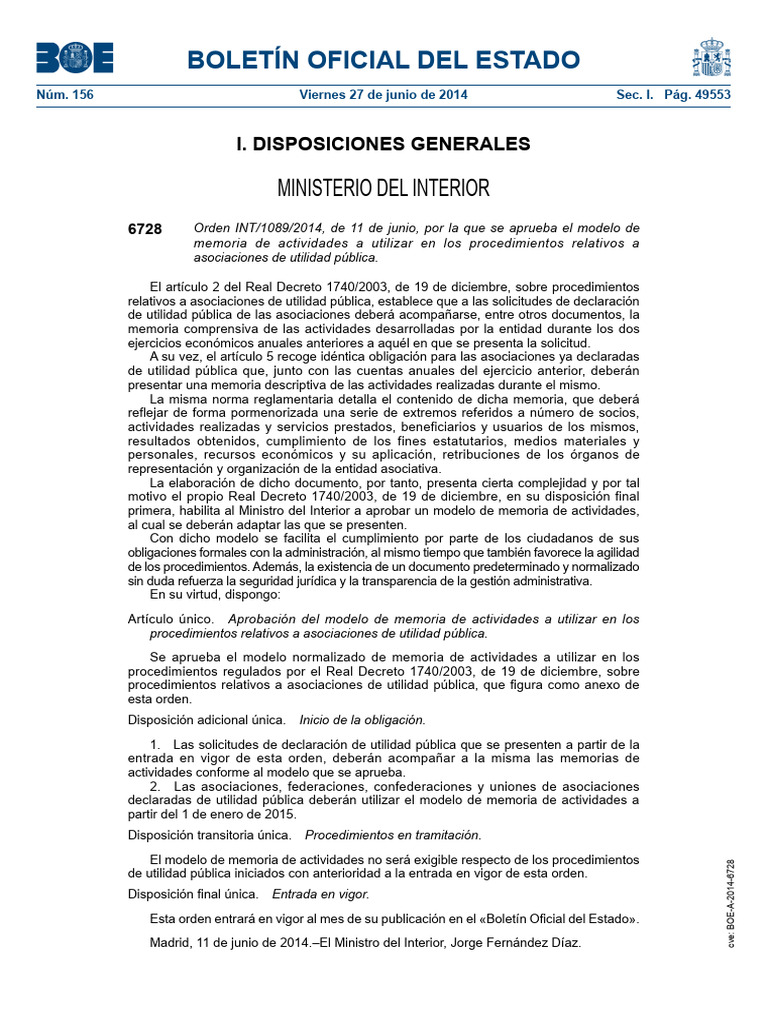 Boe A 2014 6728 | PDF | Derecho laboral | Junta Directiva