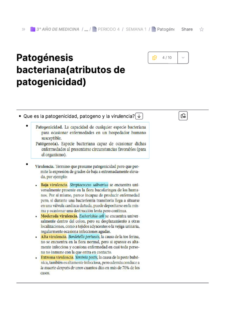Patogenesis Bacteriana.. | PDF
