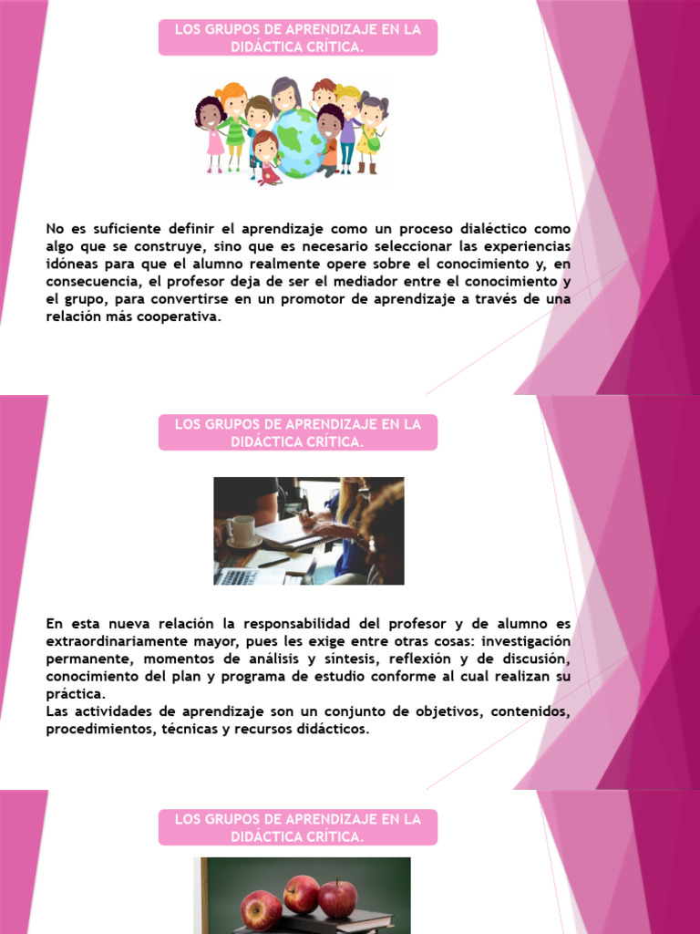 Los Grupos de Aprendizaje en La Didáctica Crítica | PDF | Aprendizaje | Maestros