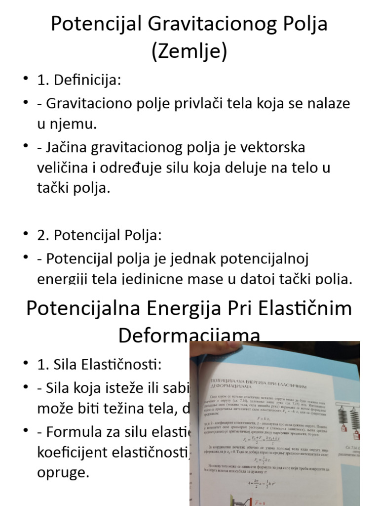 Potencijal I Elasticnost | PDF
