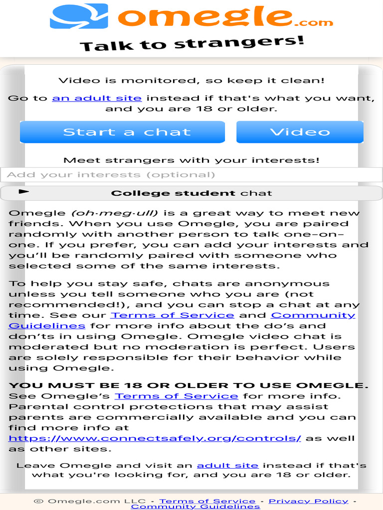 Omegle Talk To Strangers! | PDF