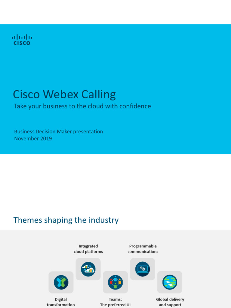 05.3 Webex Business Decision Maker (BDM) Presentation | PDF | Cloud ...