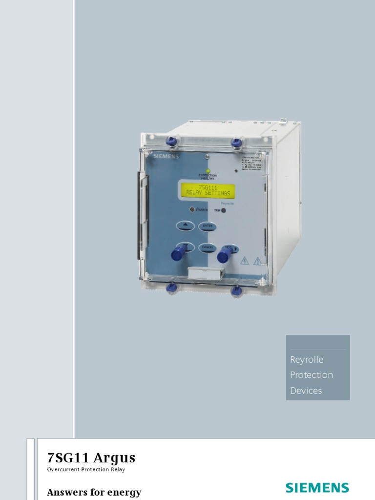 7SG11 Argus 1 2 4 and 6 Catalogue Sheet | PDF | Relay | Direct Current
