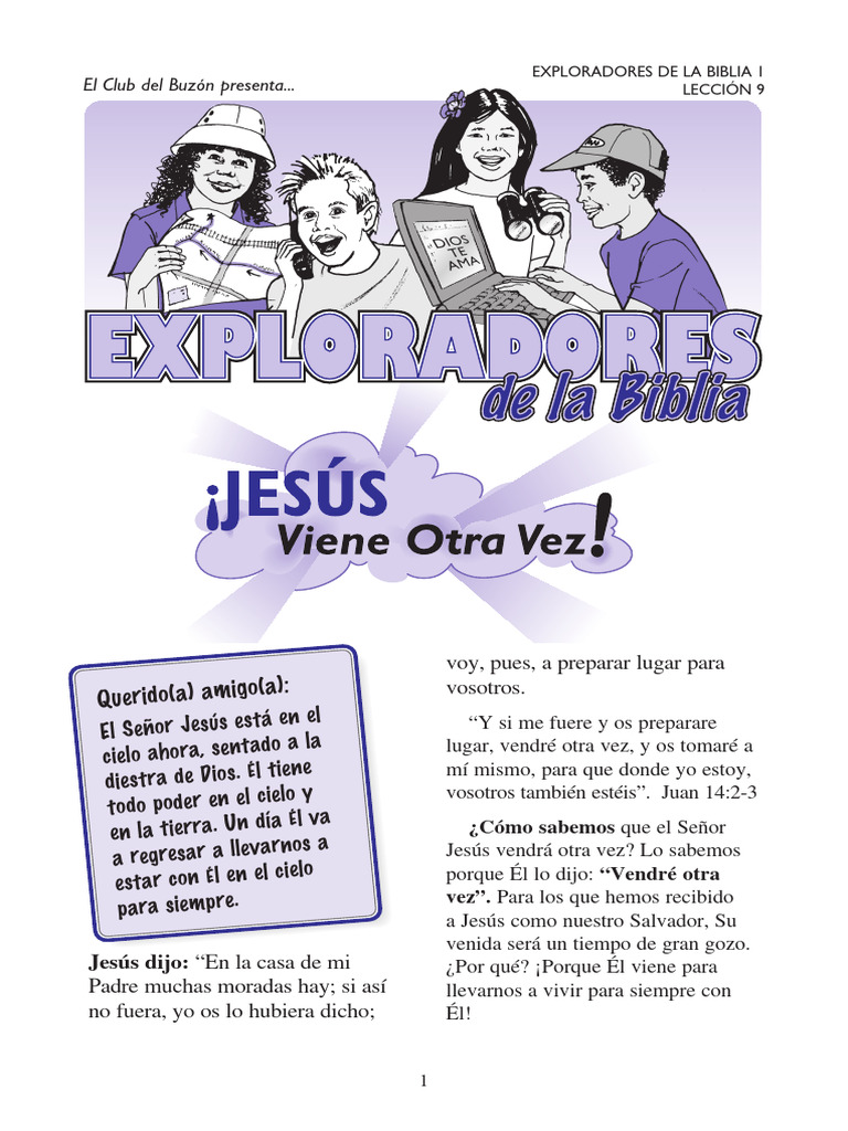 ¡JESÚS Viene Otra Vez! - EXPLORADORES de La Biblia | PDF | Cristo (título) | Vida eterna ...
