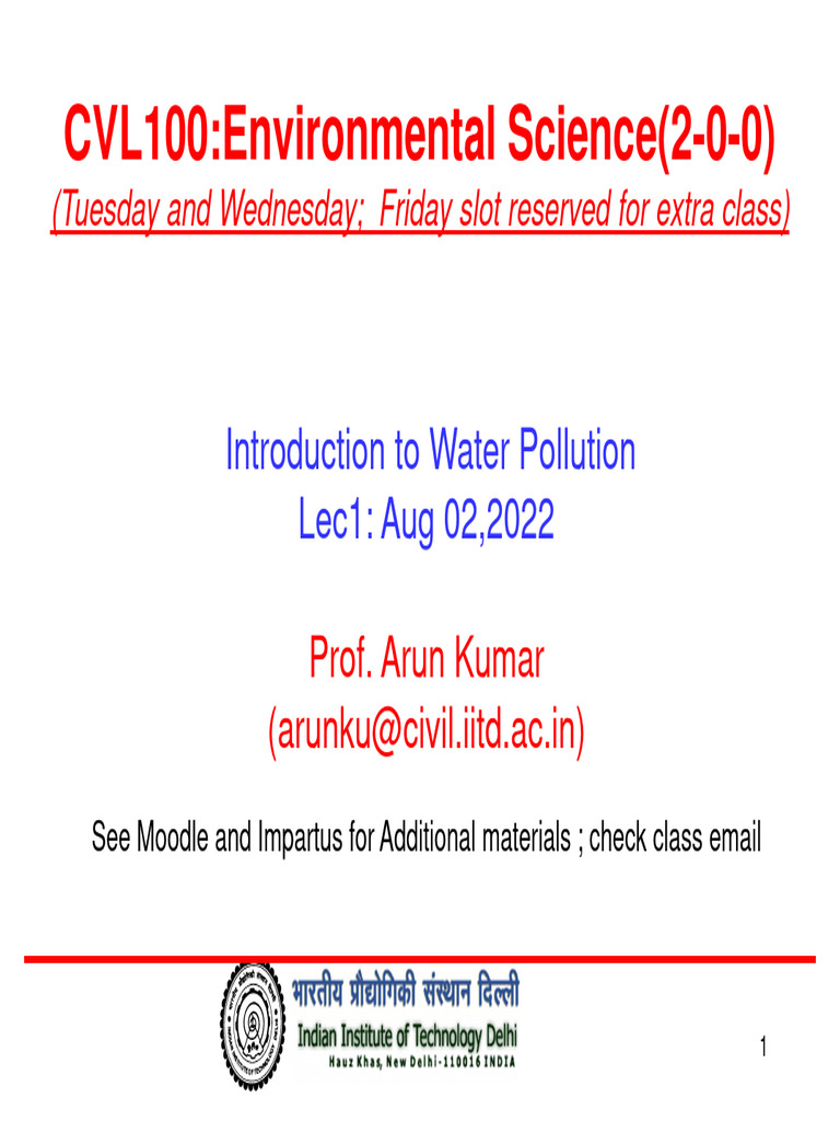 Lec1 | Download Free PDF | Water Pollution | Sewage Treatment