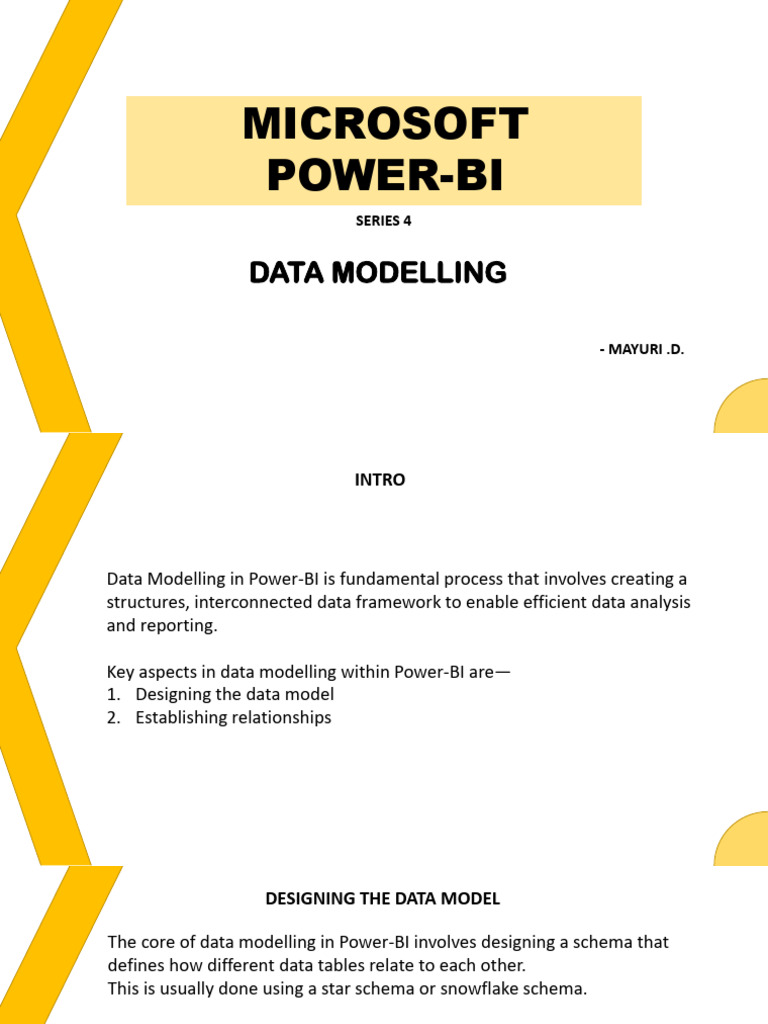 Power-BI Data Modelling Guide | PDF | Conceptual Model | Data Model