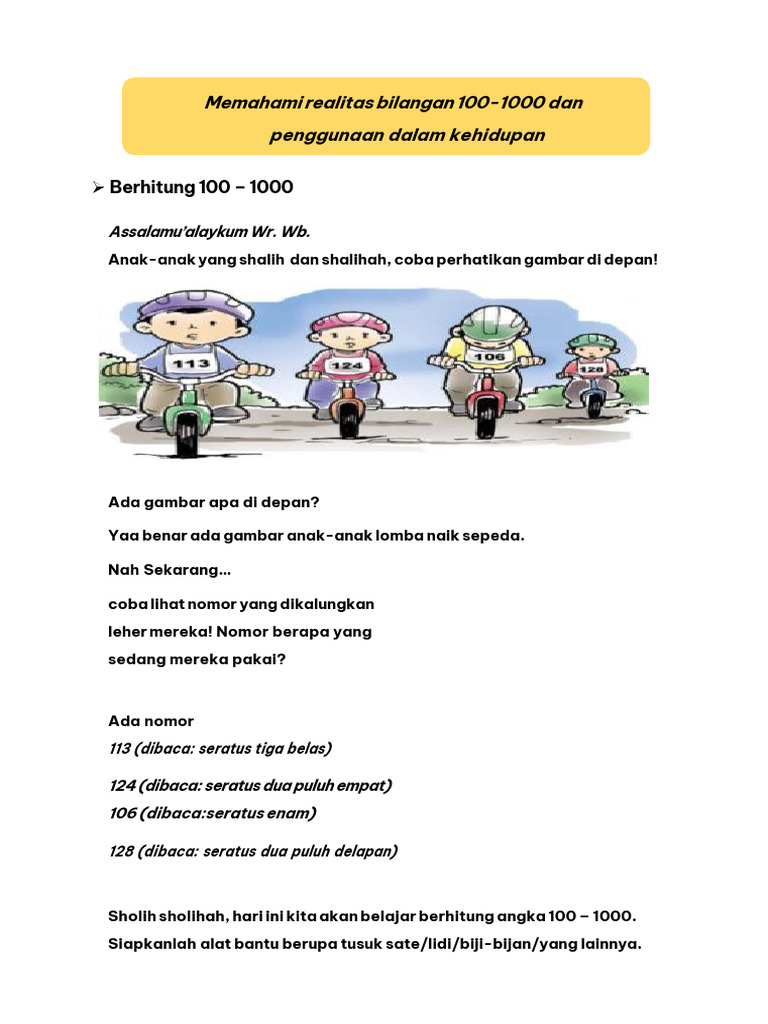 Modul Mtk Kelas 2ab Ganjil_2023-2024 | PDF