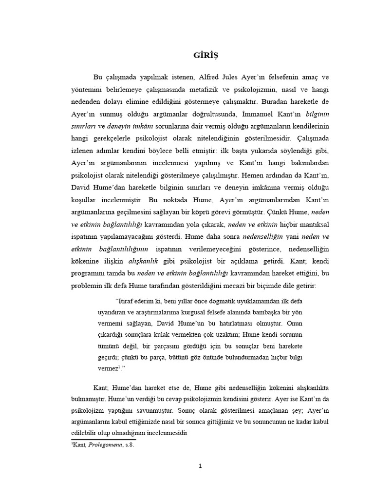 Alfred Jules Ayer in Metafizik Ve Psikol | PDF