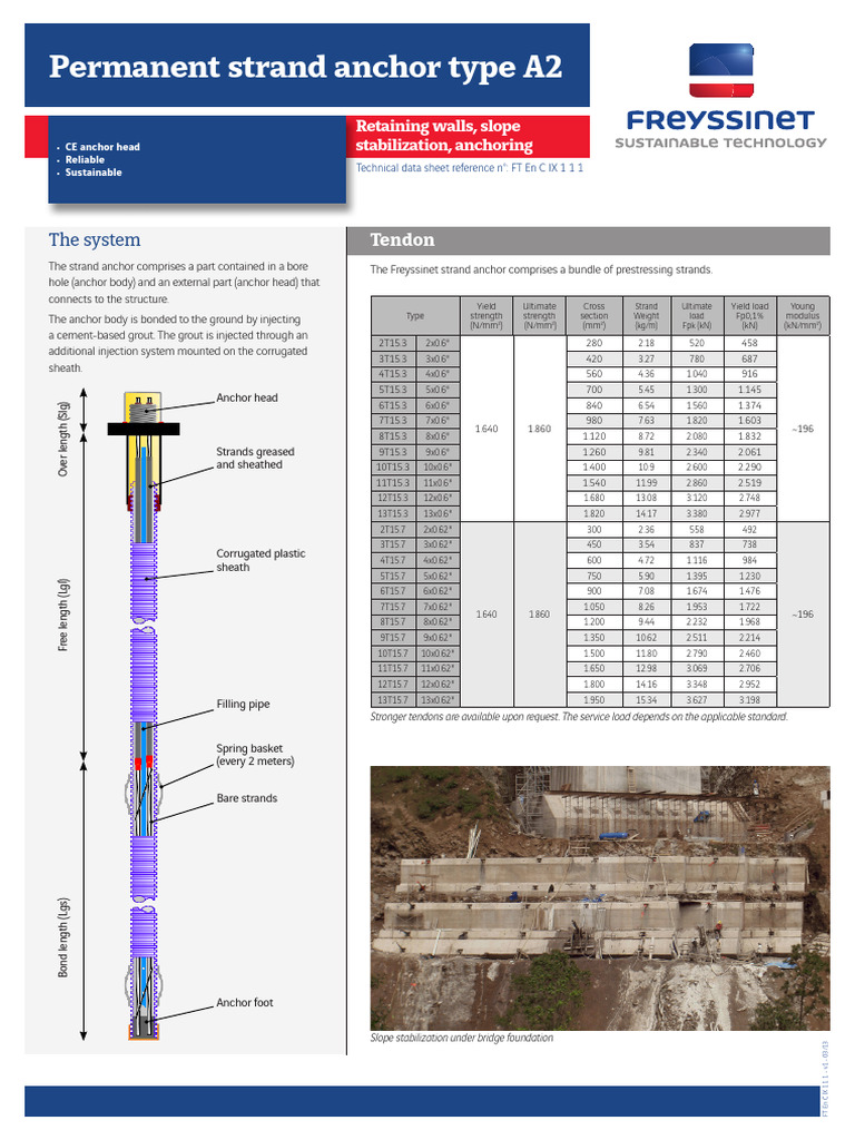 T - Permanent Strand Anchor Type A2 - en | PDF | Pipe (Fluid Conveyance ...