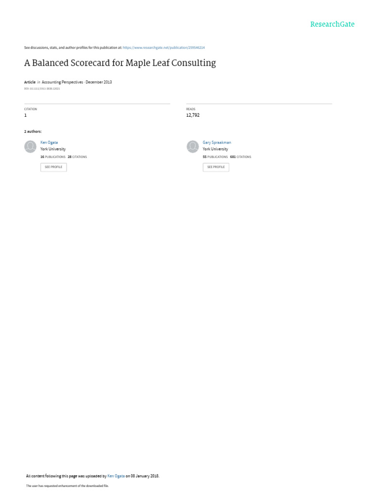 Mapple Leaf Consulting | PDF | Revenue | Consultant