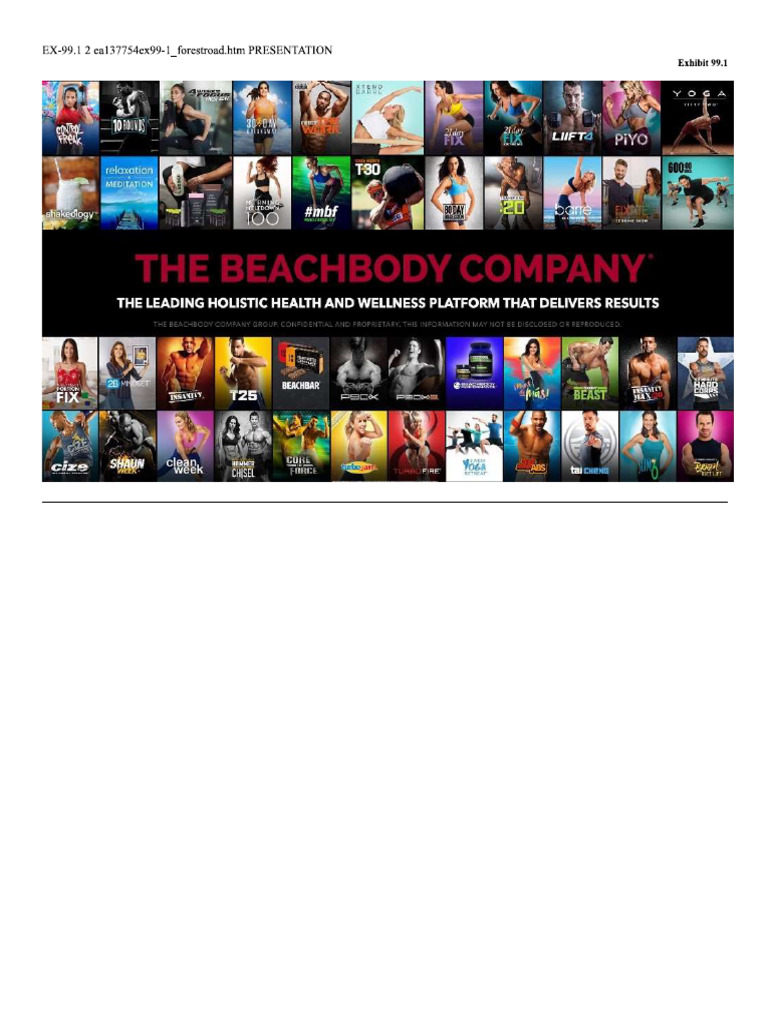 Beachbody Presentation - 2021-03-16 | PDF
