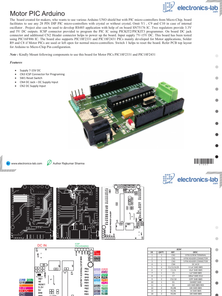 Motor-PIC-Arduino | PDF | Computer Engineering | Electronics