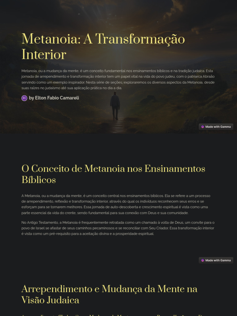 Metanoia A Transformacao Interior | PDF | Deus | Bíblia