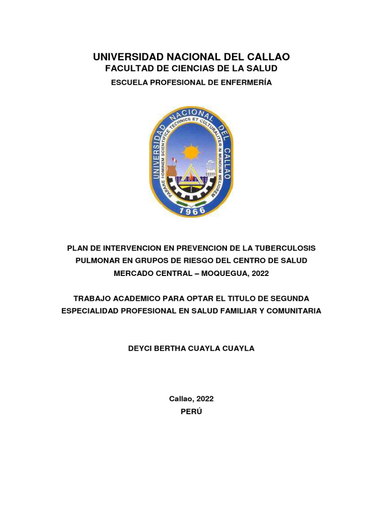 DEYCI BERTHA CUAYLA CUAYLA (1) | Descargar gratis PDF | Tuberculosis ...