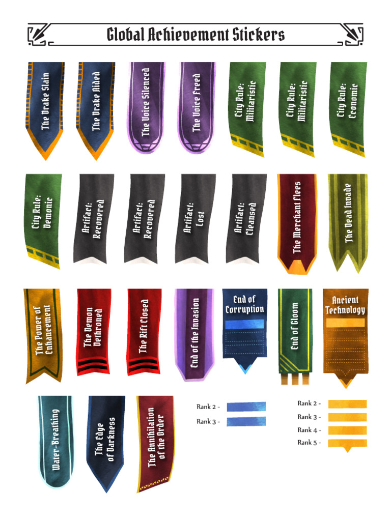 Achievement Stickers V2 | PDF