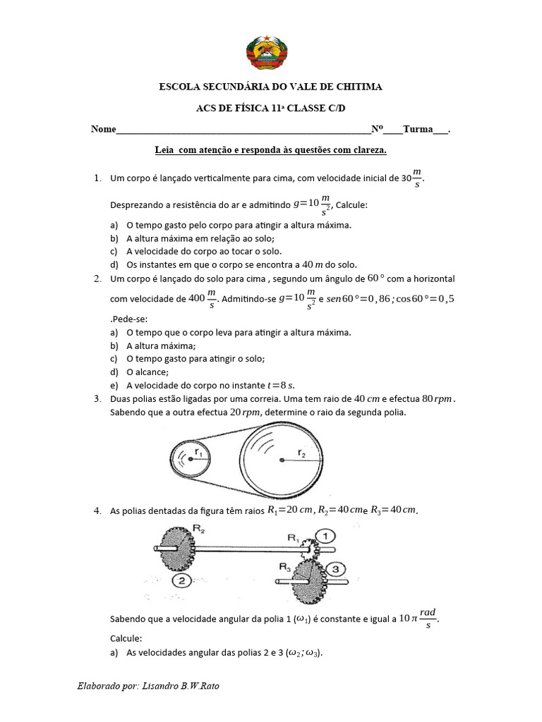 ACS E.S Vale de Chitima. | PDF