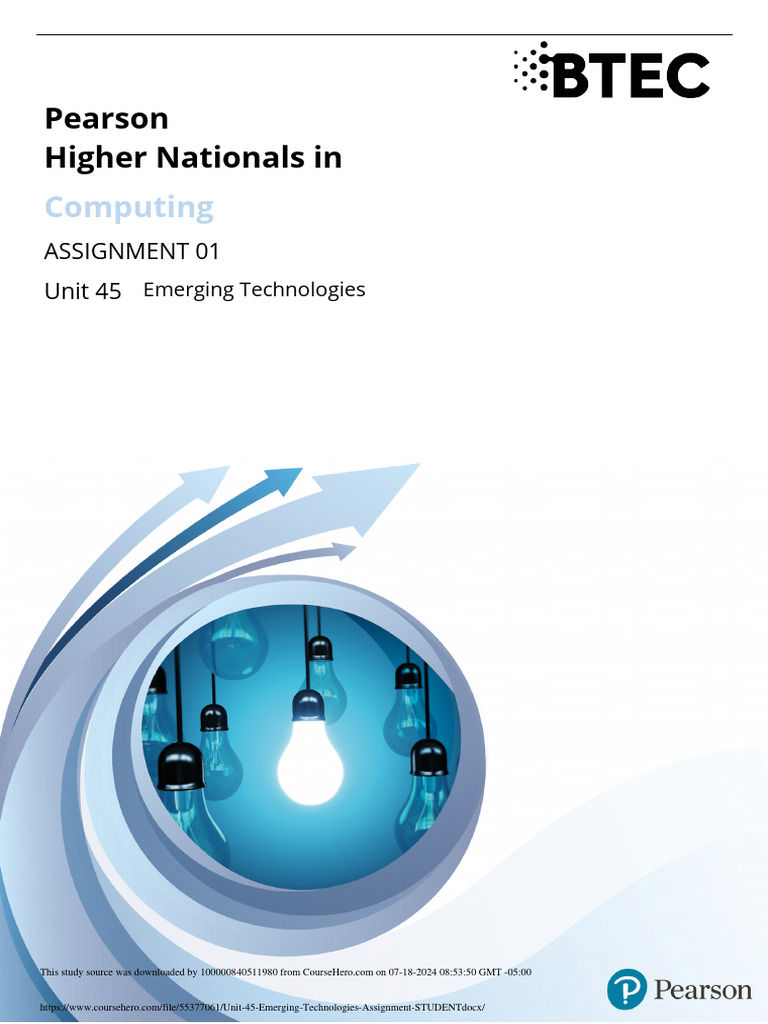 Unit 45 Emerging Technologies Assignment STUDENT | PDF | Emerging ...