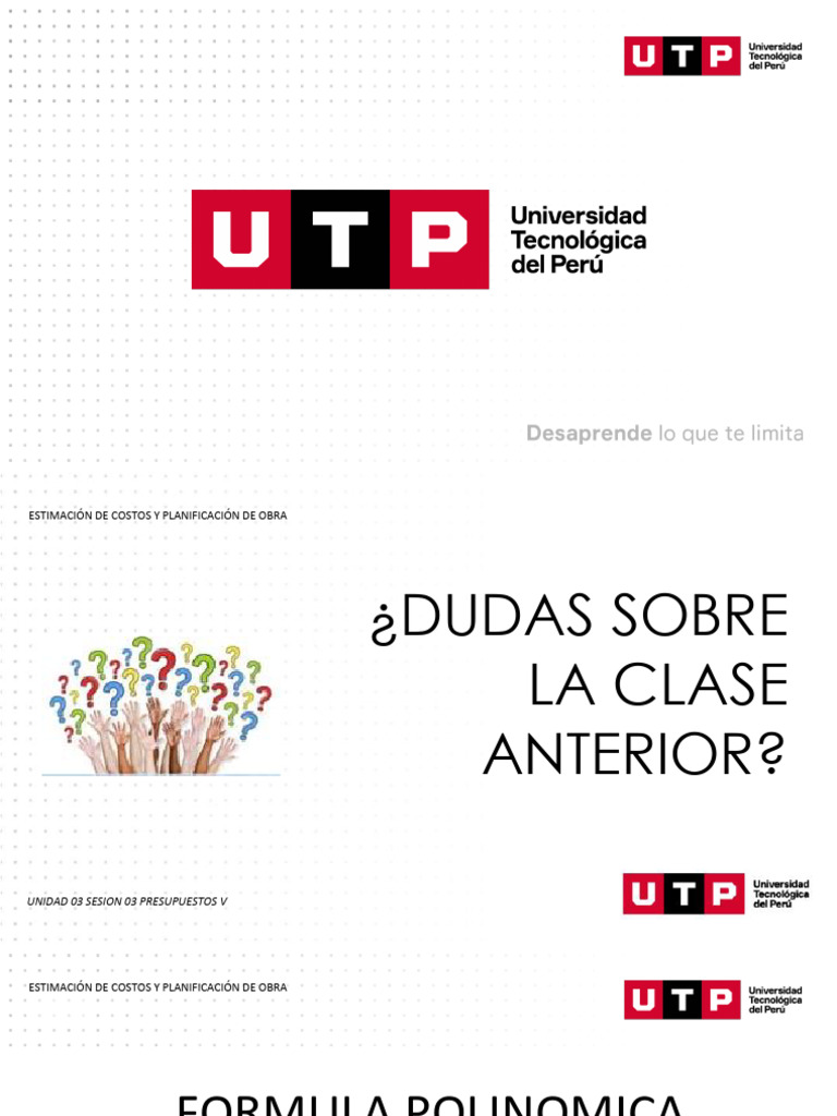 U03 - S05 - Formula Polinomica y Curva S | PDF | Presupuesto | Índice de precios al consumidor